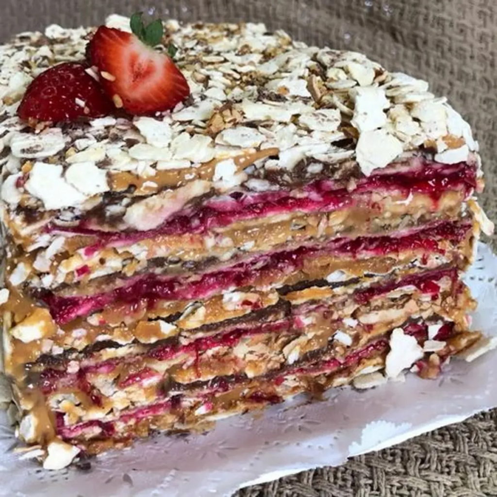 Torta de mil hoja manjar Frambuesa - Entre parrilleros